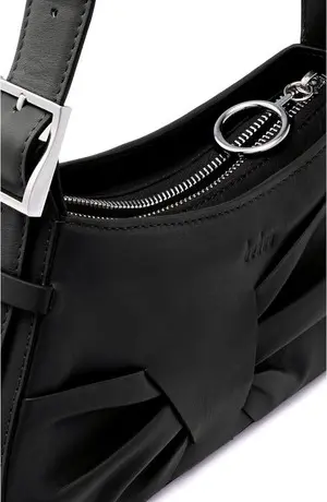 BEHNO Mini Leena Leather Shoulder Bag - Black