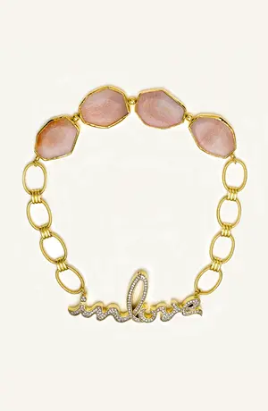 SAMANTHA SIU - NEW YORK Glistening Desert Necklace - Gold/peach