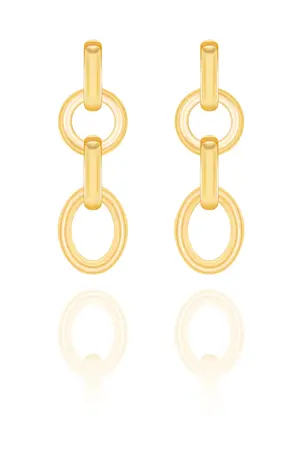 SAMANTHA SIU - NEW YORK 18k Plated Renaissance Romance Dangle Earrings