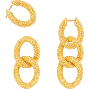 SAMANTHA SIU - NEW YORK Gotham Nights Chain-link Earrings - Gold