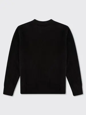 WALKER & HUNT Crew Neck Logo Sweater - Black