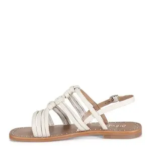 DIBA TRUE Mos Saic Knotted Leather Sandal - Bone