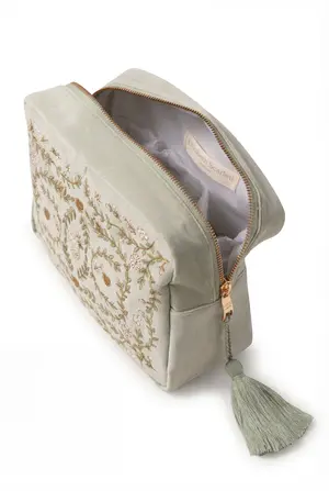 ELIZABETH SCARLETT Mediterranean Garden Velvet Pouch