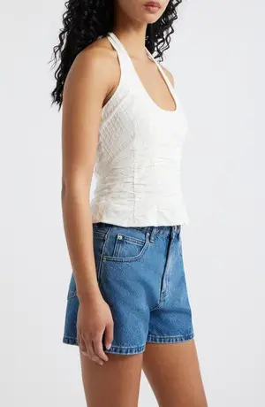 Princess Polly Nataliya Halter Cotton Top - White