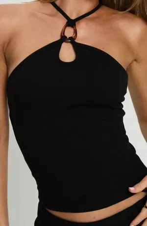 Princess Polly Teyla O-ring Crop Rib Top
