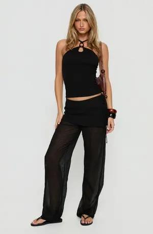 Princess Polly Teyla O-ring Crop Rib Top