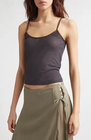 Paloma Wool Nasem Cotton Blend Jersey Camisole - Grey