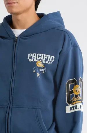 PACSUN Athletic Department Cotton Zip Hoodie