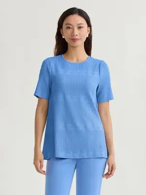 Misook Diamond Ribbed Knit Tunic