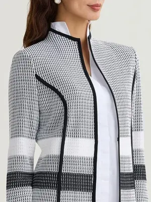 Misook Jacquard Knit Jacket