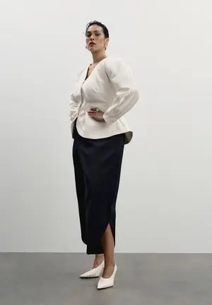 11 HONORE Crescent Moon Duchess Satin Jacket