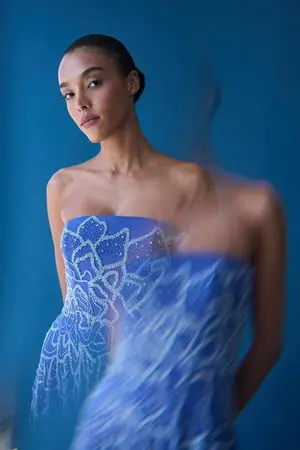 Theia Ombre Beaded Gown
