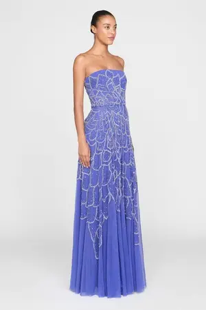 Theia Ombre Beaded Gown