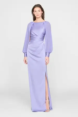 Theia Penelope Satin Column Gown