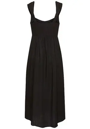 LASCANA Button Detail Maxi Dress - Black