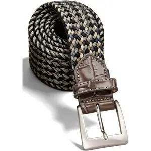 ASHWORTH GOLF Embossed Croc Tab Belt - Stone Multi