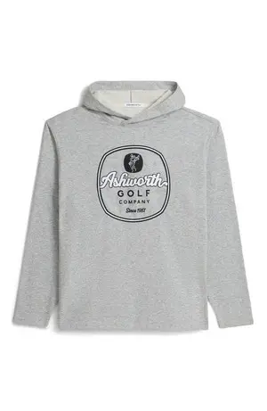ASHWORTH GOLF Mixed Media Hoodie - Grey Heather