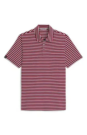 ASHWORTH GOLF Ivy Stripe Polo - Core Red
