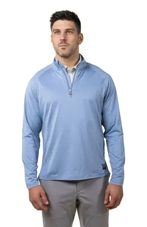 ASHWORTH GOLF Ace Raglan 1/4 Zip - Denim