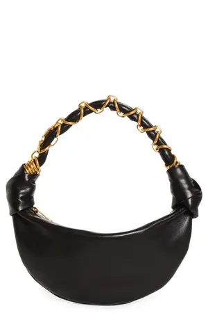 Saint Laurent Mini Amalia Hobo Bag - Noir