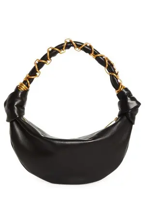 Saint Laurent Mini Amalia Hobo Bag - Noir