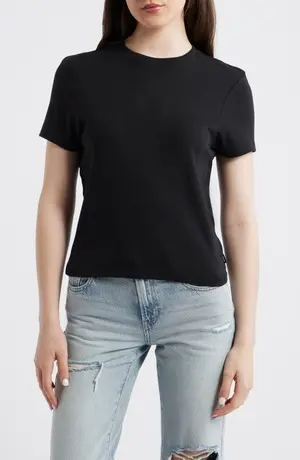 Rip Curl Classic Fitted Stretch Cotton T-shirt - Black