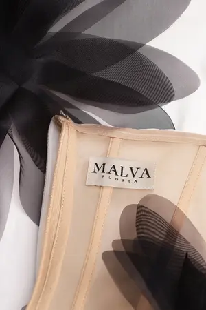 MALVA FLOREA Floral-appliqué Column Gown