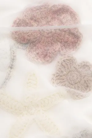 MALVA FLOREA Sheer Mesh Bodysuit With 3d Florals