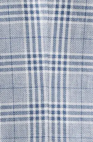 BOSS Hutson Slim-fit Plaid Sport Coat - Open Blue