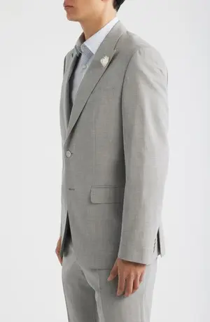 BOSS Hutson Slim-fit Sport Coat - Open Grey
