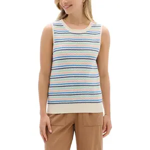 HATLEY Kate Stripe Cotton Sweater Vest