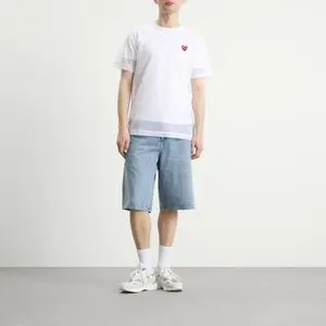 Play Comme Des Garcon Mesh T-shirt With Emblem