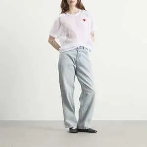 Play Comme Des Garcon Mesh T-shirt With Emblem