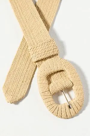 Anthropologie Woven Oval Buckle Belt