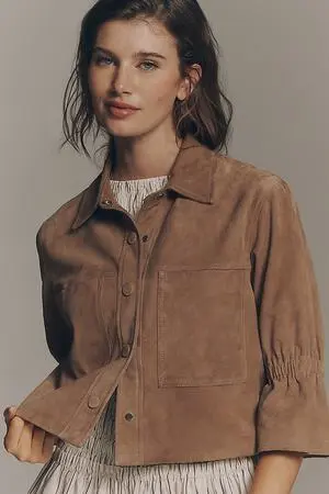 LAMARQUE Lamarque Carola Crop Suede Jacket