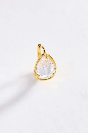 Anthropologie Pear-cut Crystal Hoop Earrings