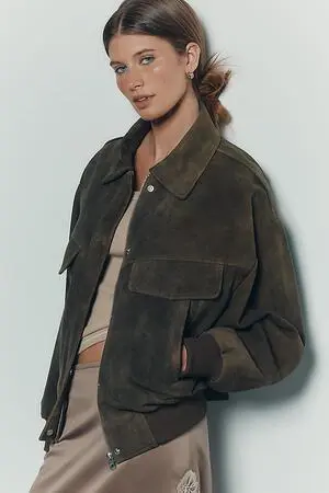 LAMARQUE Trevanna Suede Jacket - Brown