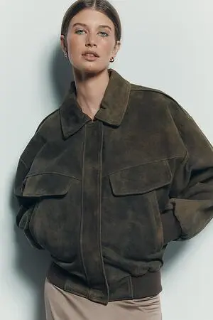 LAMARQUE Trevanna Suede Jacket - Brown