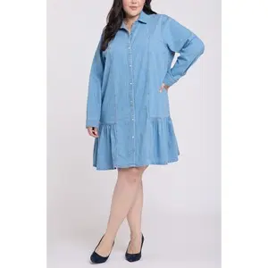 Plus Size Denim Shirt Dresses
