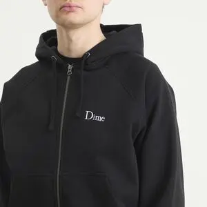 DIME Classic Logo Zip Hoodie - Black
