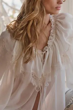 For Love & Lemons Chante Sheer Robe