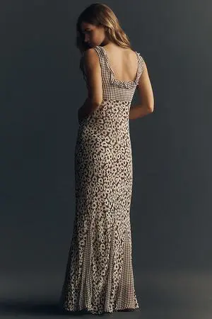Rails Dahlia Sleeveless Maxi Dress - Espresso Daisy Gingham