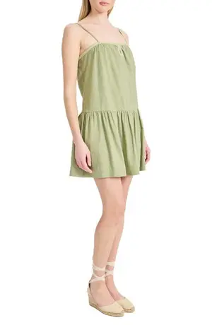 THE GOOD JOURNEY Keyhole Sleeveless Mini Dress - Sage