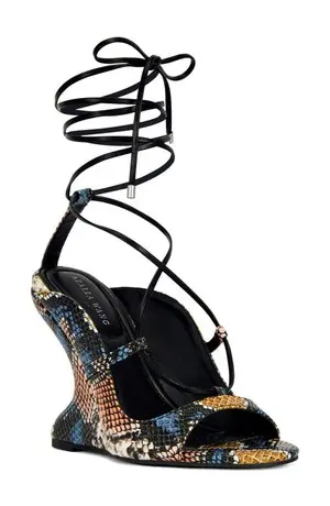 AZALEA WANG Oreana Wraparound Wedge Sandal