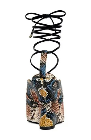 AZALEA WANG Oreana Wraparound Wedge Sandal