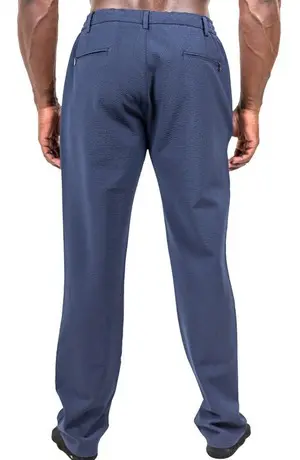 MACEOO Marthyr Tapered Leg Drawstring Pants - Blue