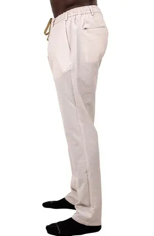 MACEOO Marthyr Tapered Leg Drawstring Pants - White
