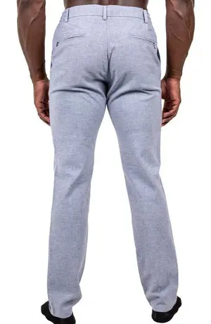 MACEOO Tapered Leg Drawstring Pants - Blue