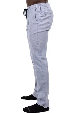 MACEOO Tapered Leg Drawstring Pants - Blue
