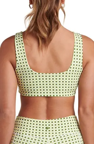 La Blanca Checkpoint Reversible Sports Bra - Lime